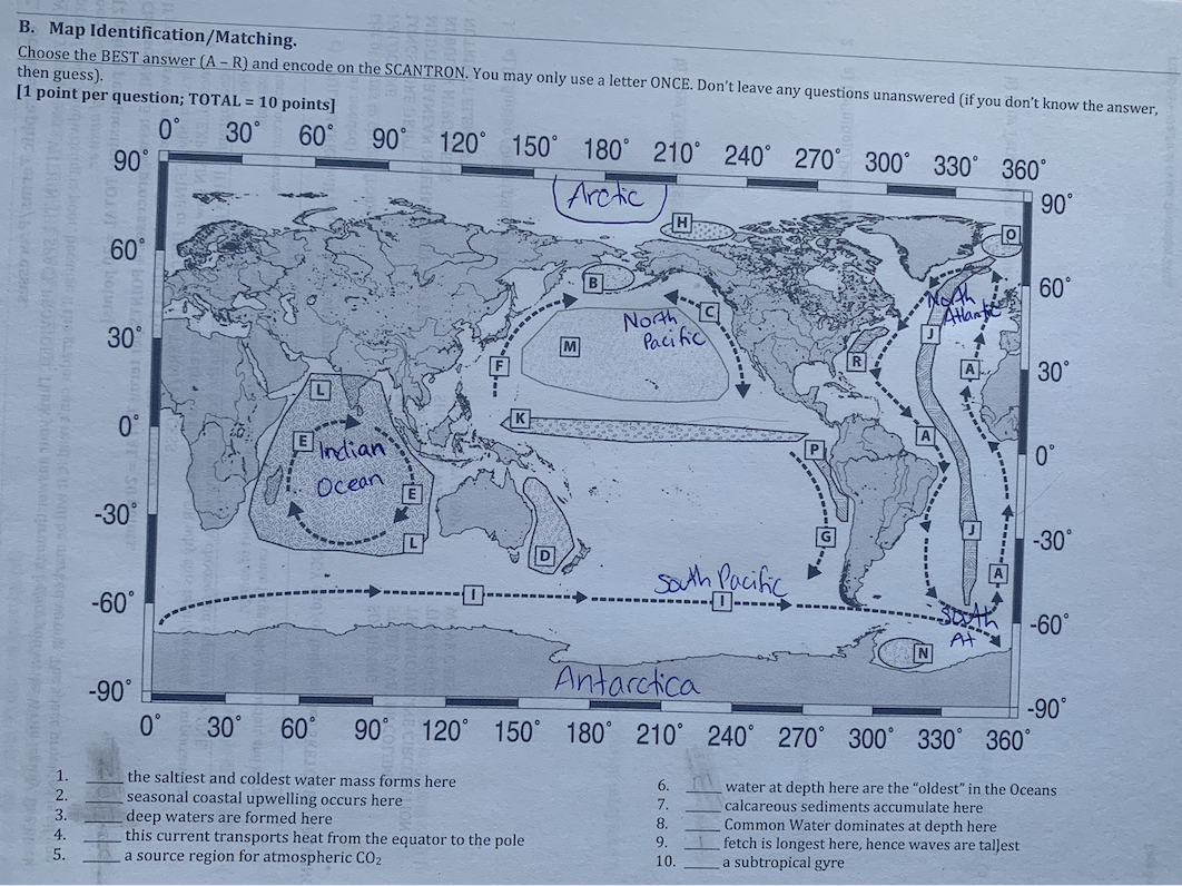 Solved B. Map Identification/Matching. Choose the BEST | Chegg.com