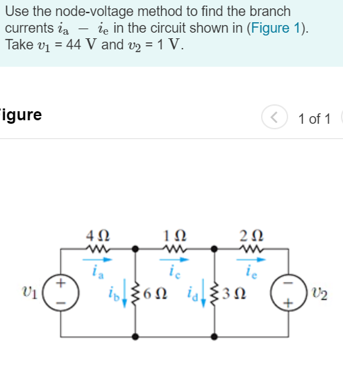 Solved Use the node-voltage method to find the branch | Chegg.com