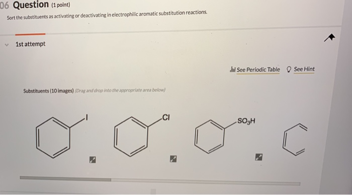 Solved 06 Question (1 point) Sort the substituents as | Chegg.com