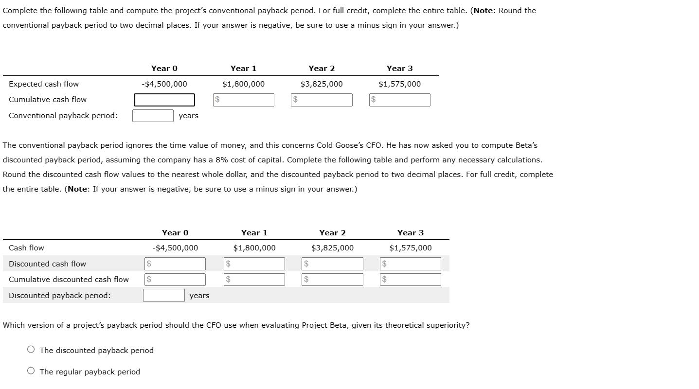 Solved Complete the following table and compute the | Chegg.com