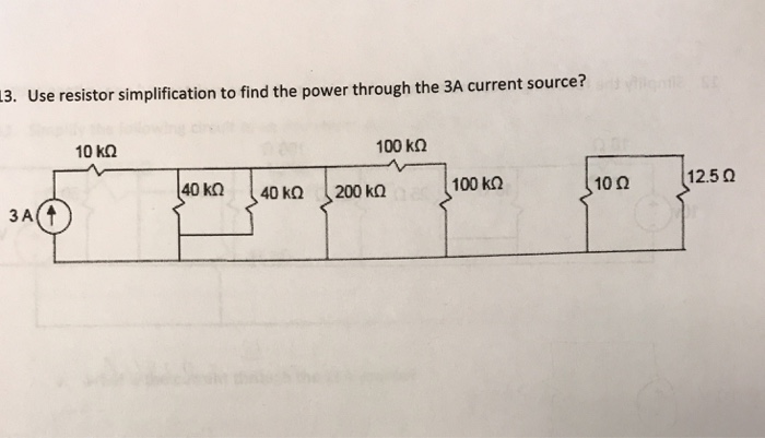 Solved Use resistor simplification to find the power through | Chegg.com