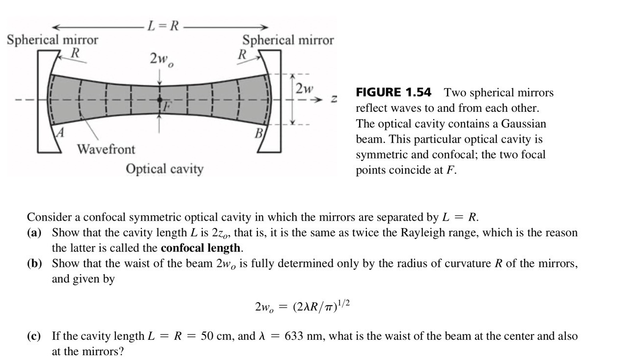 Solved FIGURE 1.54 Two spherical mirrors reflect waves to | Chegg.com