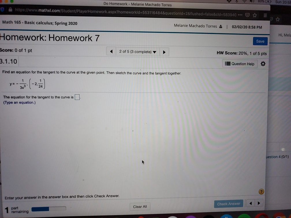 Do Homework - Melanie Machado Torres | Chegg.com