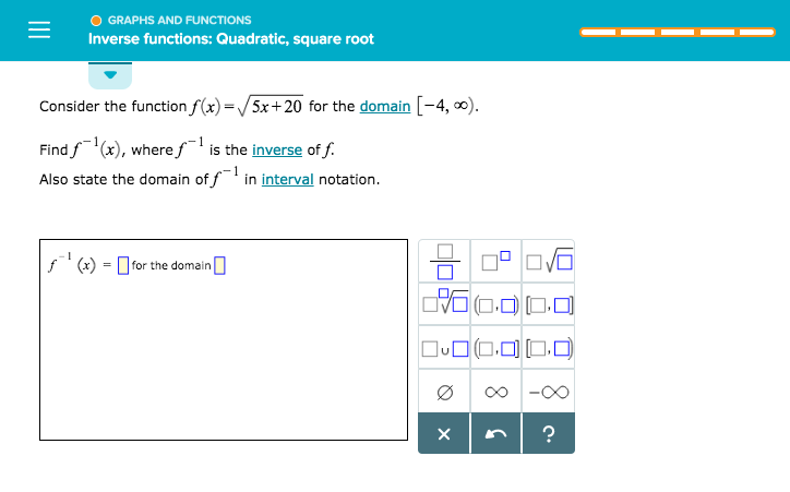 Solved O GRAPHS AND FUNCTIONS Inverse functions: Quadratic, | Chegg.com