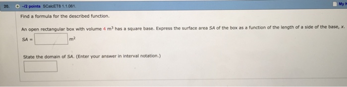 Solved 23. +O -1 points SCalcET8 1.1.JIT. 009. MI. Find the | Chegg.com Solved 23. +O -1 points SCalcET8 1.1.JIT. 009. MI. Find the | Chegg.com