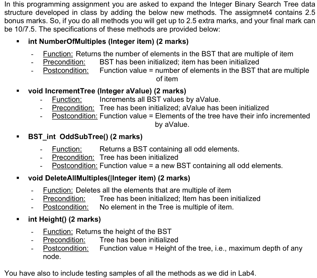 Solved public abstract class AbstractTree implements Tree { | Chegg.com