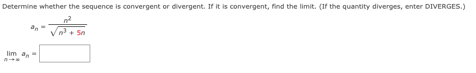 Solved Determine whether the sequence is convergent or | Chegg.com