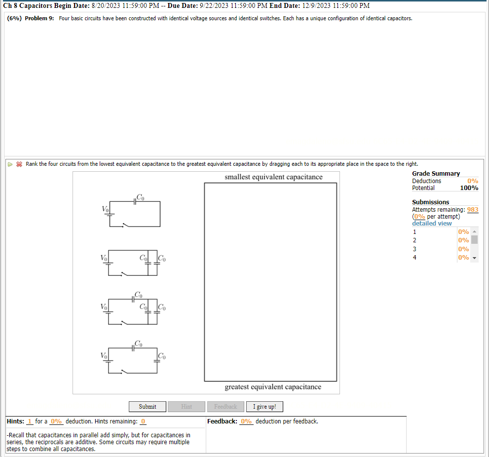 Solved -Recall that capacitances in parallel add simply, but | Chegg.com