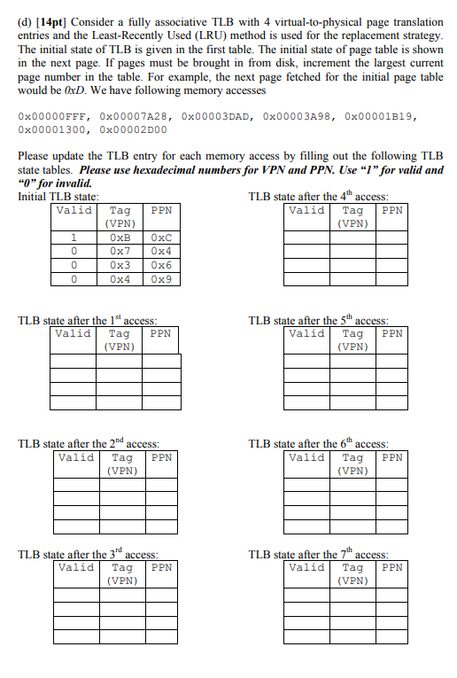 Solved Consider a processor with 32-bit virtual addresses. | Chegg.com