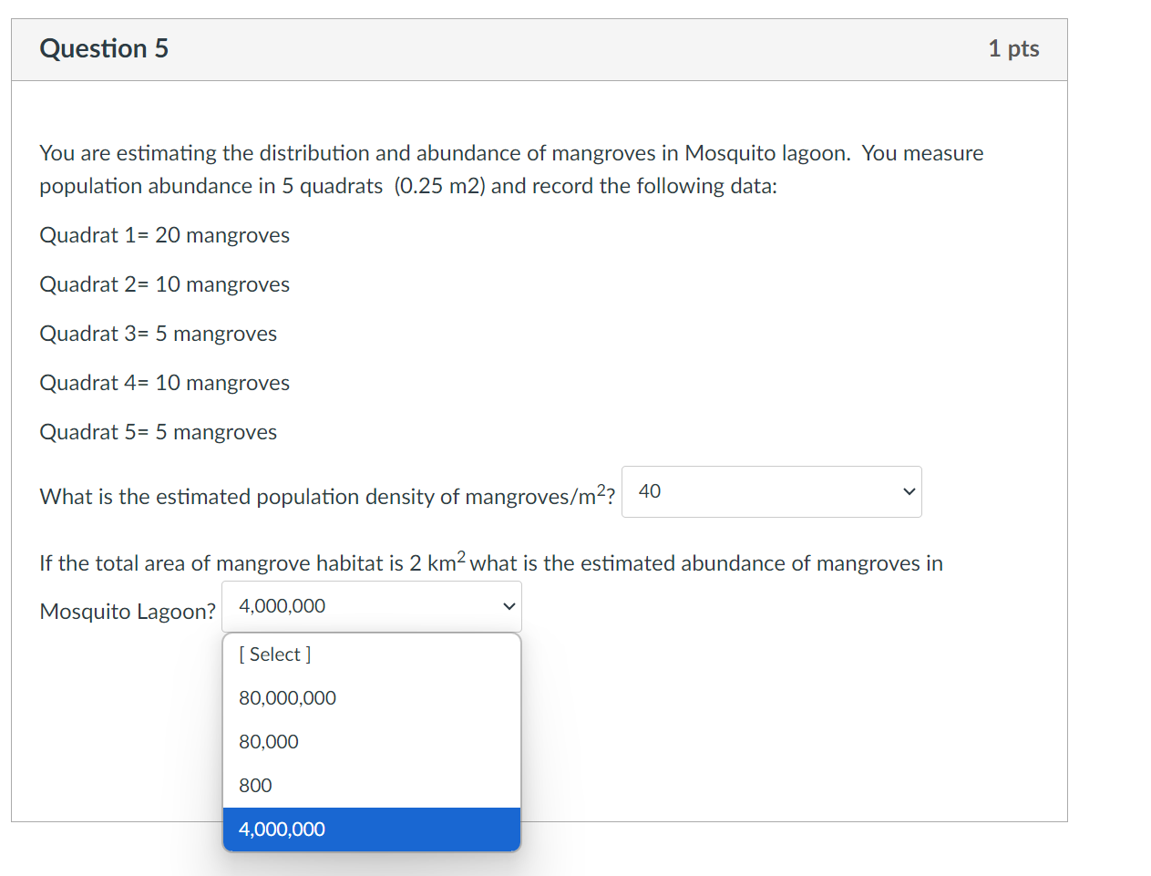 Solved You are estimating the distribution and abundance of | Chegg.com