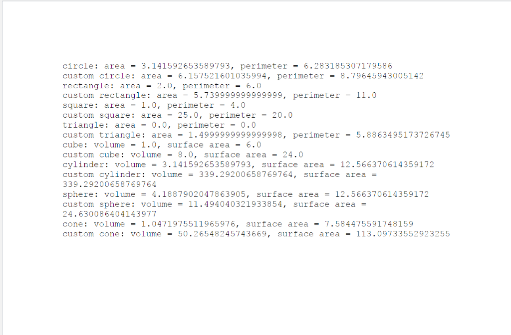 Solved import java.util.ArrayList; public class Shapessim | Chegg.com