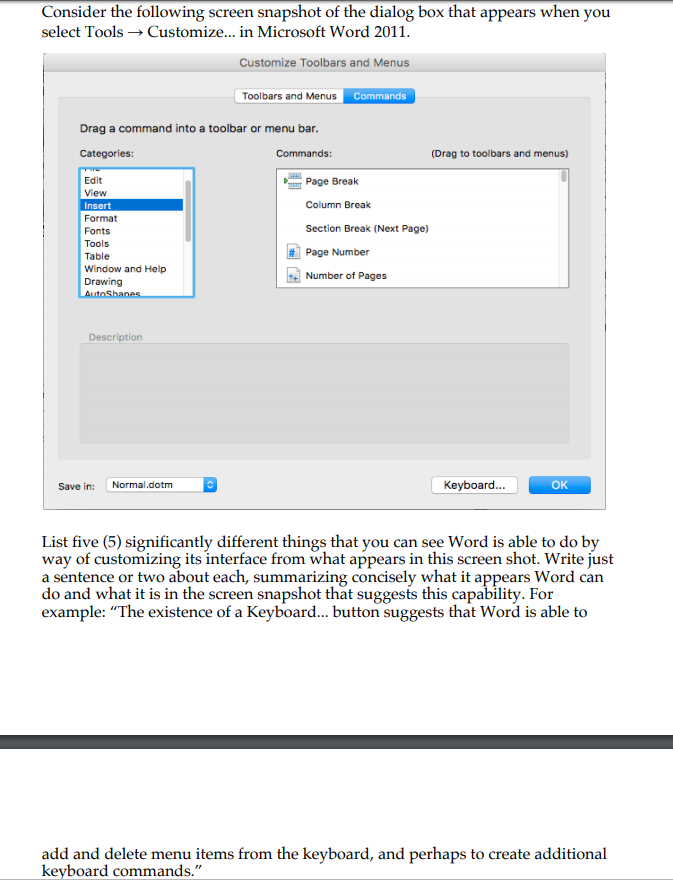 Solved Consider the following screen snapshot of the dialog | Chegg.com