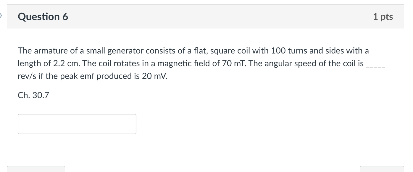 Solved The armature of a small generator consists of a flat, | Chegg.com