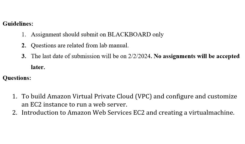 Solved Guidelines:Assignment should submit on BLACKBOARD | Chegg.com