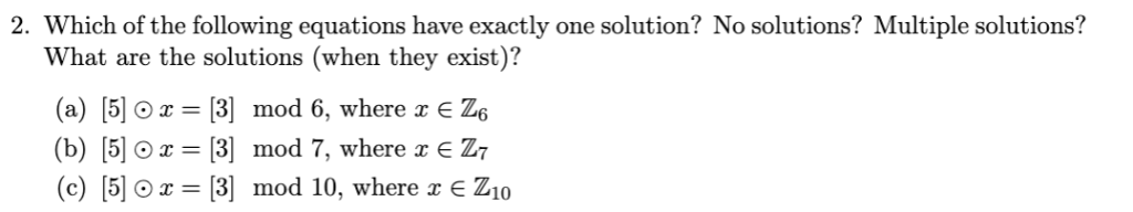 Solved 2 Which Of The Following Equations Have Exactly One