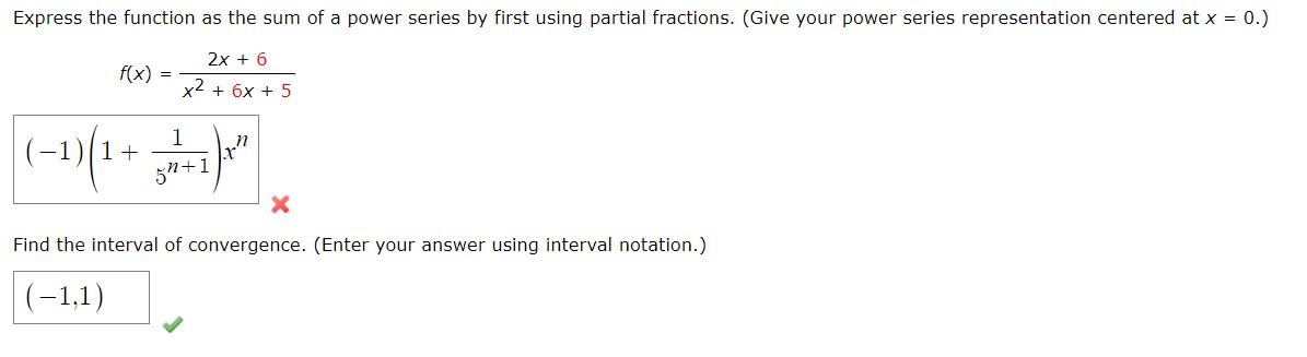 Solved Express the function as the sum of a power series by | Chegg.com