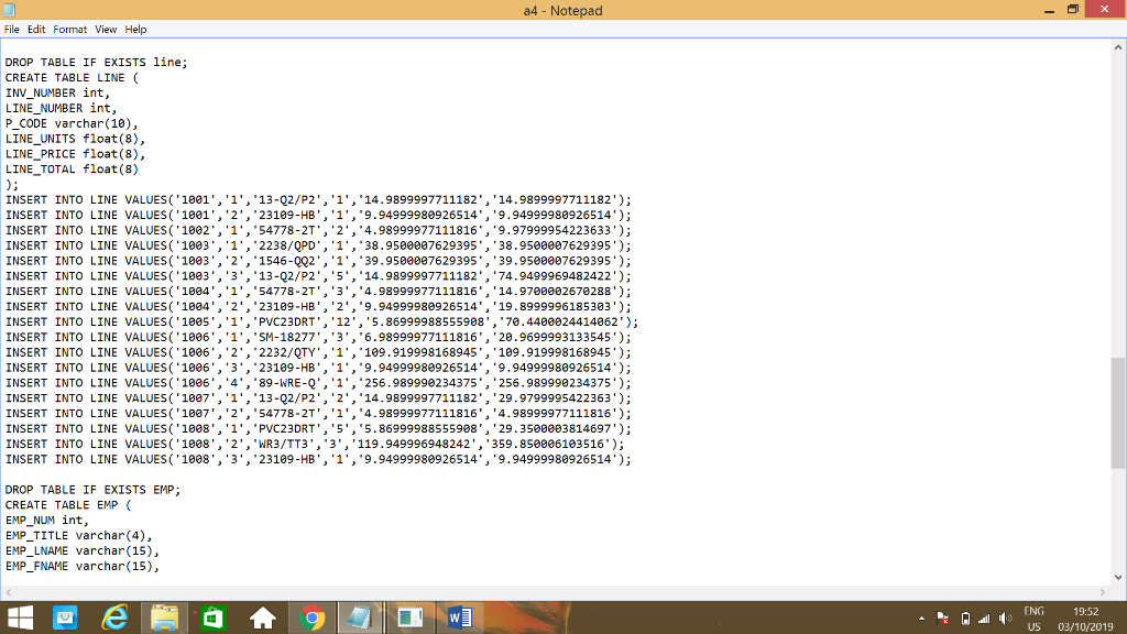 Solved a4 - Notepad - OX File Edit Format View Help | Chegg.com