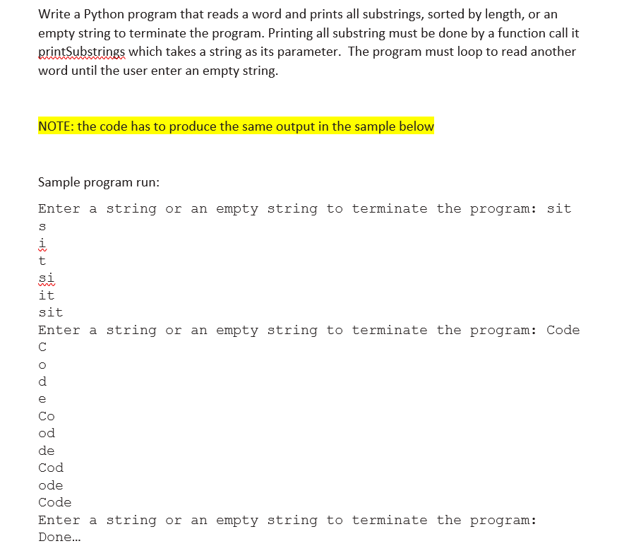 Solved Write a Python program that reads a word and prints | Chegg.com