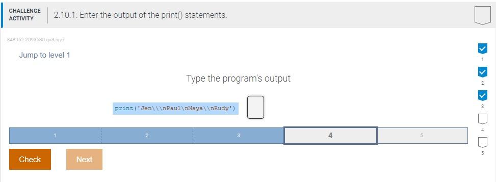 Solved CHALLENGE ACTIVITY 2.10.1: Enter the output of the | Chegg.com