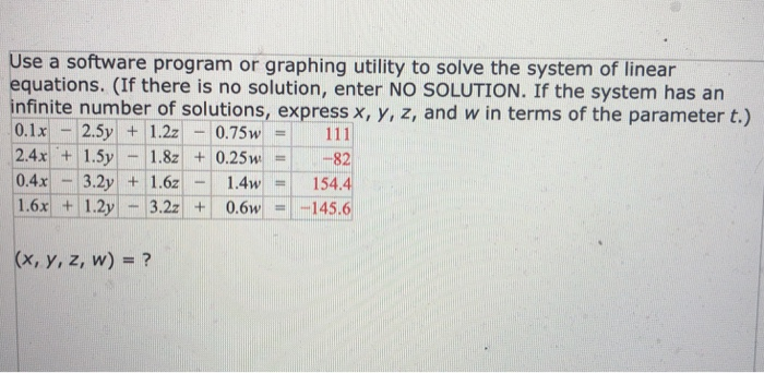 Solved Use a software program or graphing utility to solve | Chegg.com