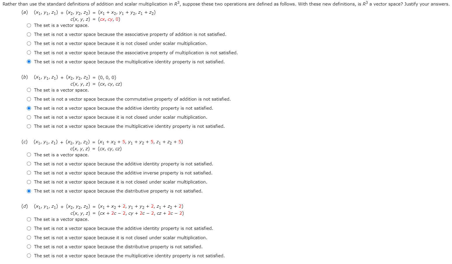 Solved Rather than use the standard definitions of addition | Chegg.com