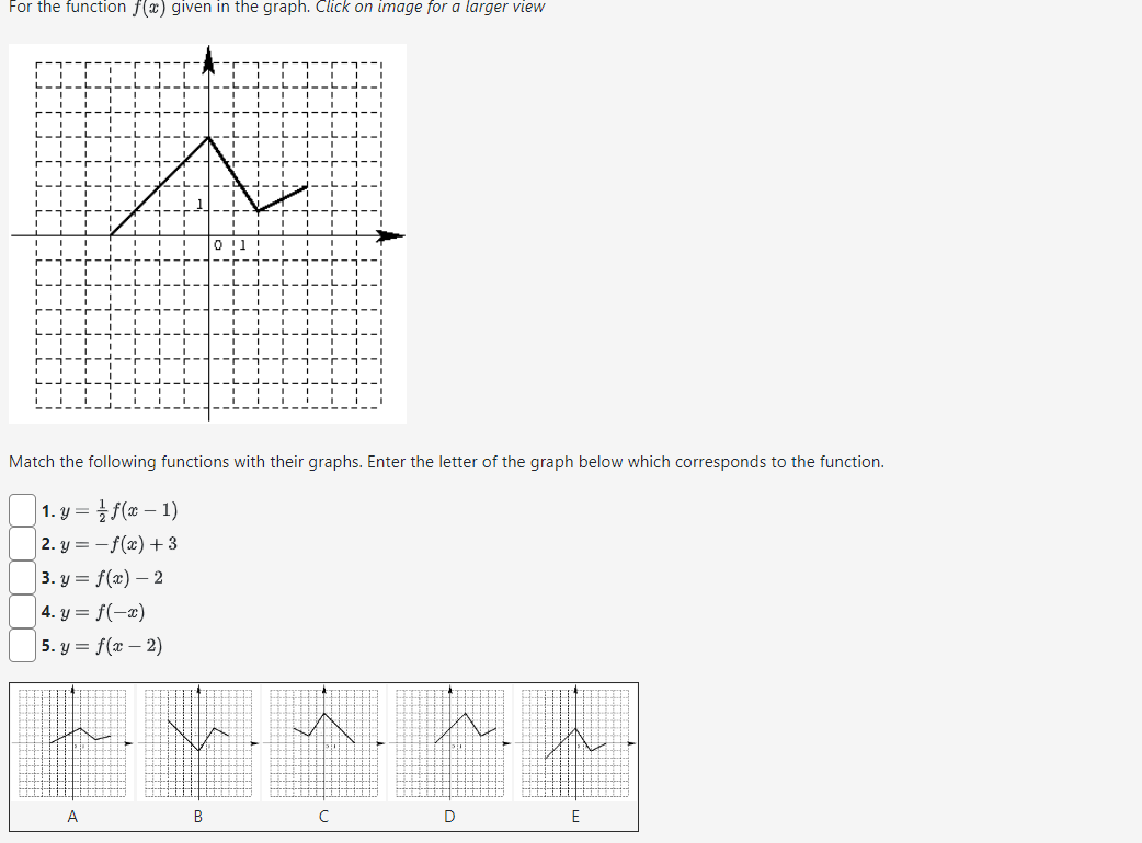 Solved For the function f(x) given in the graph. Click on | Chegg.com