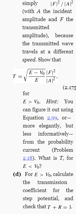 Solved Problem 2.34 Consider the “step" potential:53 V (x) = | Chegg.com