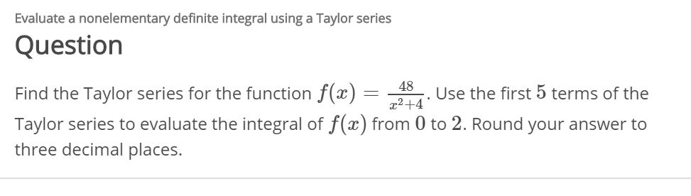 Solved Evaluate a nonelementary definite integral using a | Chegg.com