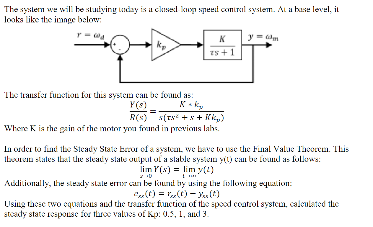 Solved The system we will be studying today is a closed-loop | Chegg.com
