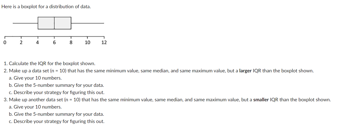 Solved Here is a boxplot for a distribution of data. 1. | Chegg.com