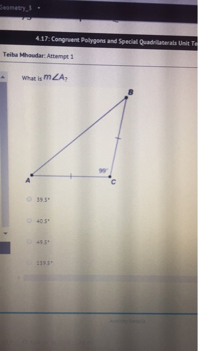 Solved Geometry-3 . 4.17: Congruent Polygons and Special | Chegg.com