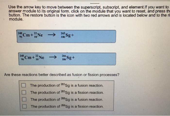 Solved Seaborgium (Sg, element 106) is prepared by the | Chegg.com