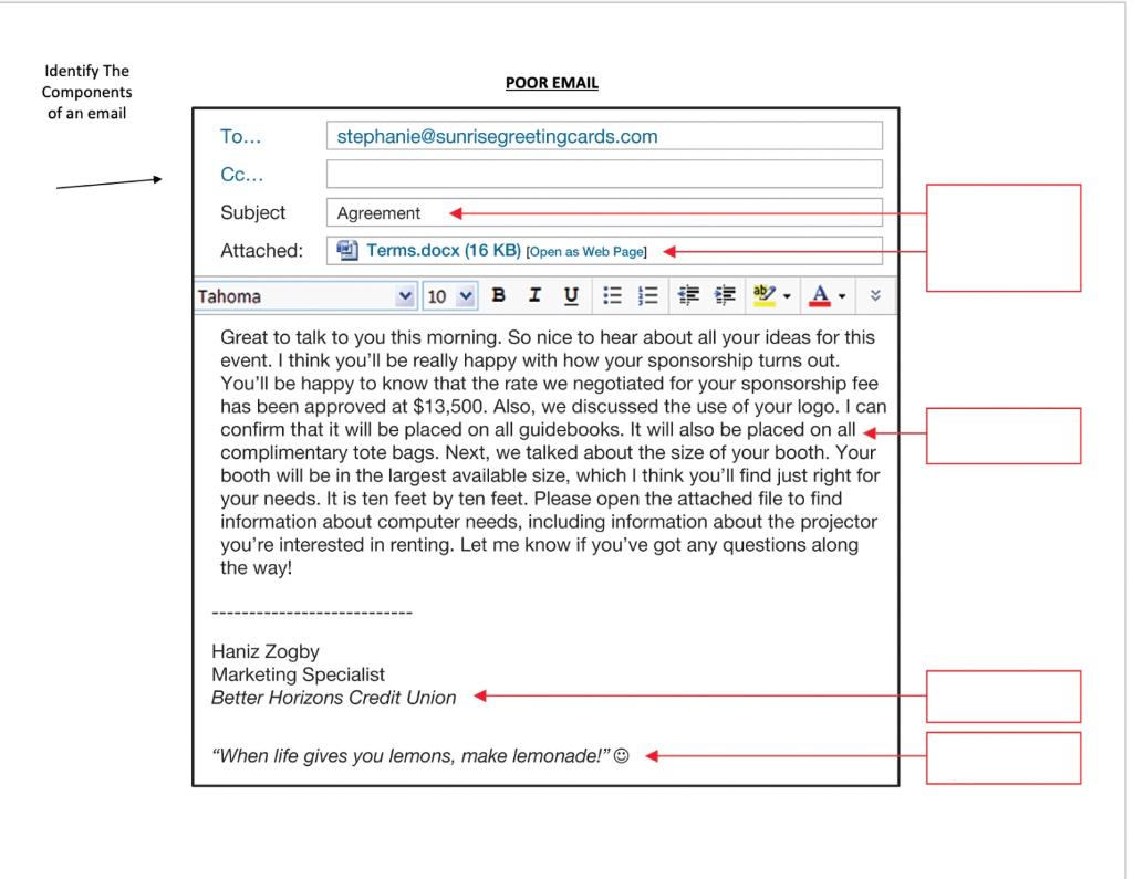 Solved Compare these two emails (one bad and one good) | Chegg.com