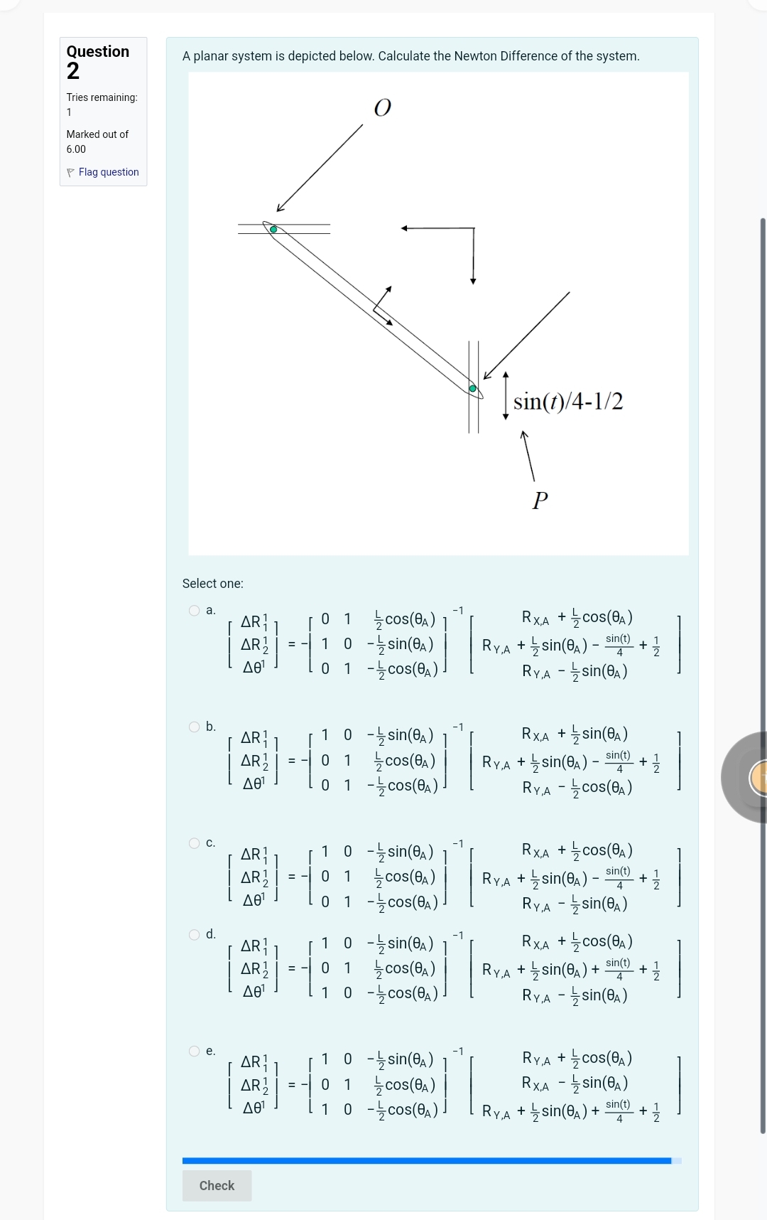 Solved A planar system is depicted below. Calculate the | Chegg.com