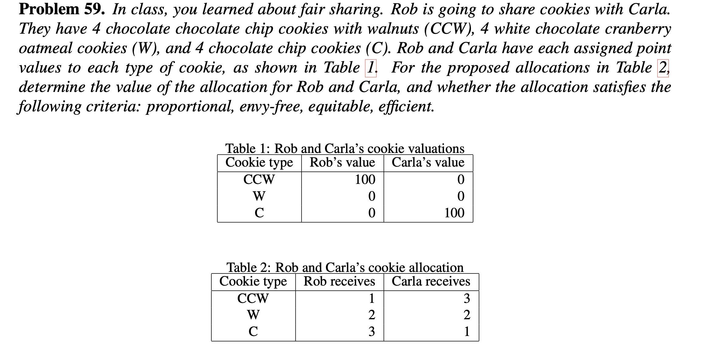 Solved Problem 60. Explain why a proportional allocation for | Chegg.com