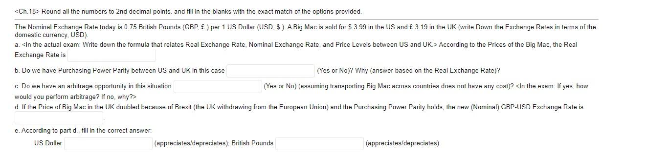 Solved Round all the numbers to 2nd decimal points and fill | Chegg.com