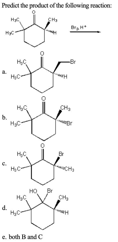 Solved Predict the product of the following reaction: H3C | Chegg.com