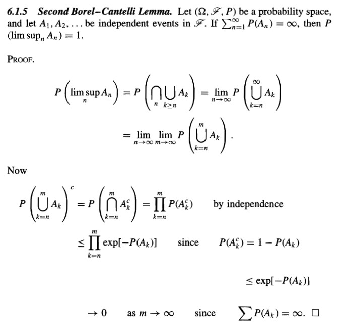 (Extension of the second Borel-Cantelli lemma) Let | Chegg.com