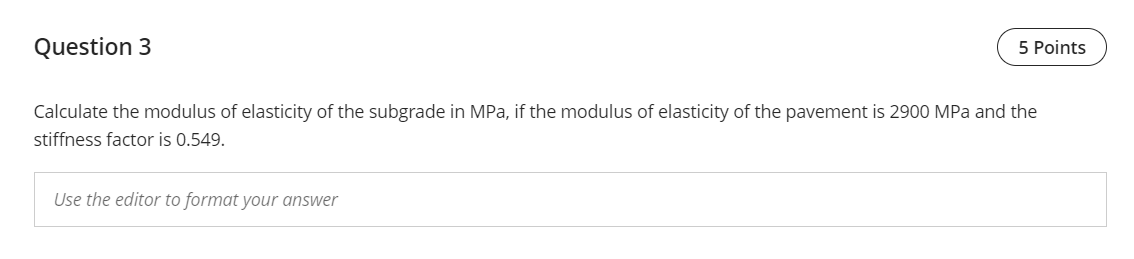 Solved Question 3 5 Points Calculate the modulus of | Chegg.com