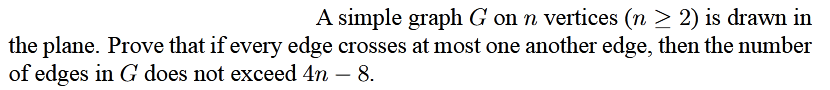 Solved A simple graph G on n vertices (n > 2) is drawn in | Chegg.com
