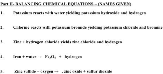 Solved Please balance the following equations (including | Chegg.com