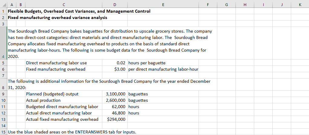Solved 1 Flexible Budgets, Overhead Cost Variances, and | Chegg.com
