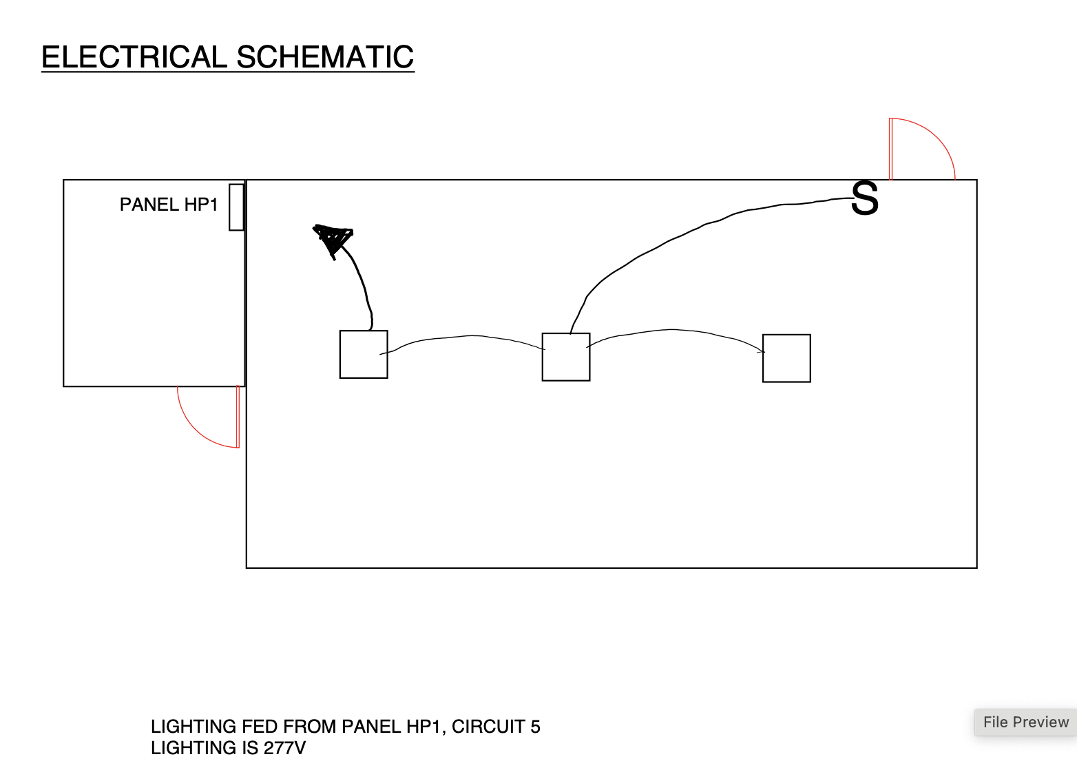 Solved ELECTRICAL SCHEMATICLIGHTING FED FROM PANEL HP1, | Chegg.com