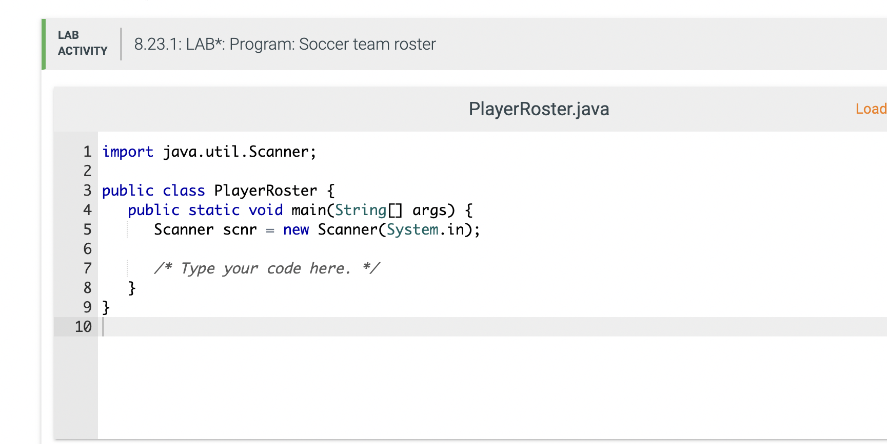 Solved LAB ACTIVITY L234567∞ 1 import java.util.Scanner; 3 | Chegg.com