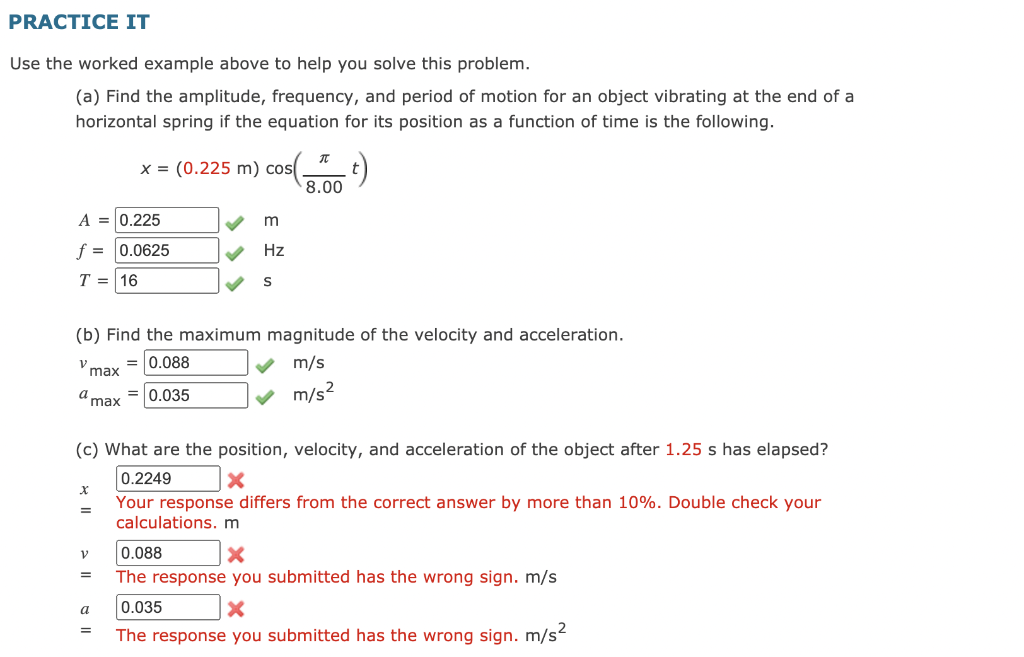 Solved PRACTICE IT Use the worked example above to help you | Chegg.com