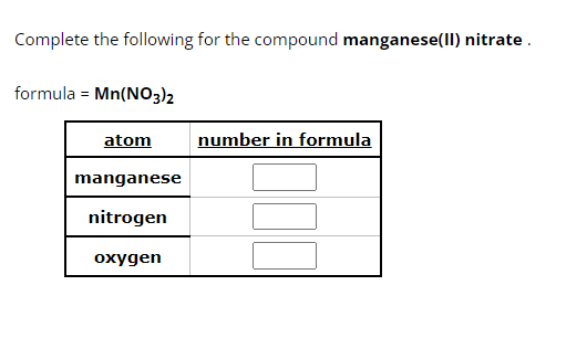 Solved Complete the following for the compound ammonium | Chegg.com
