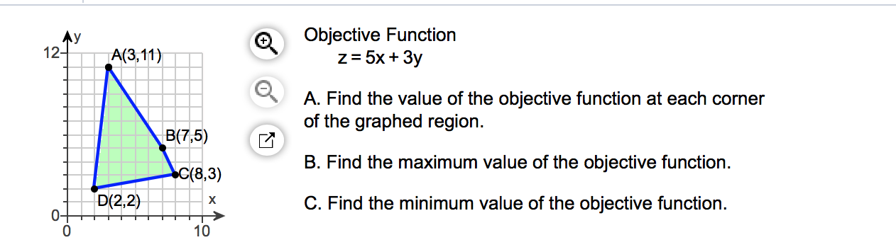 Solved Objective Function Z 5x 3y A 3 11 A Find The