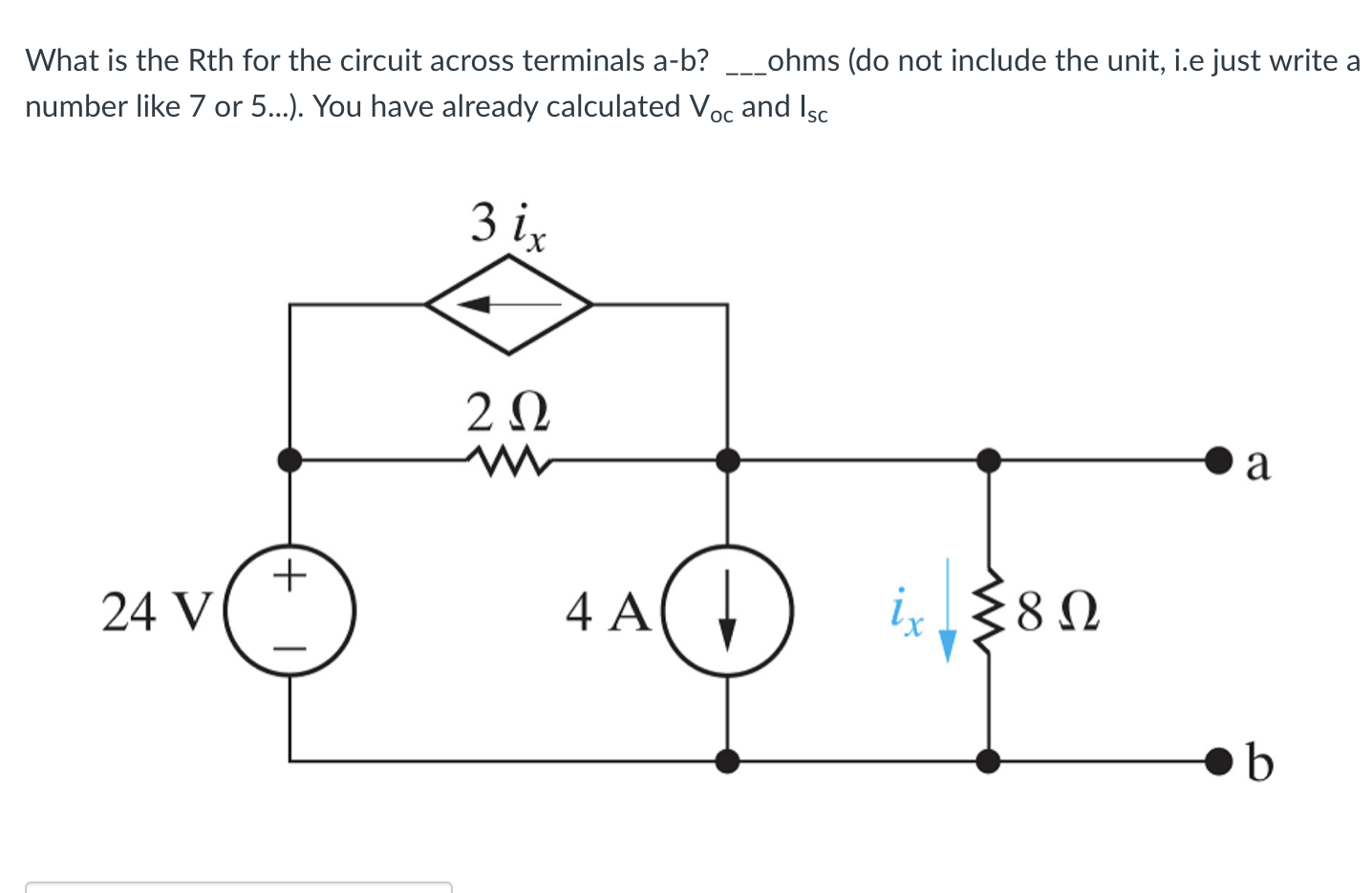 Solved What is the Rth for the circuit across terminals a-b? | Chegg.com