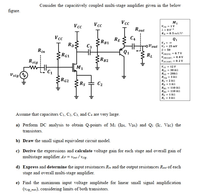 Solved Consider the capacitively coupled multi-stage | Chegg.com