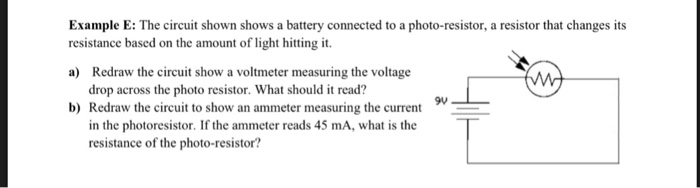 Solved Example E: The circuit shown shows a battery | Chegg.com